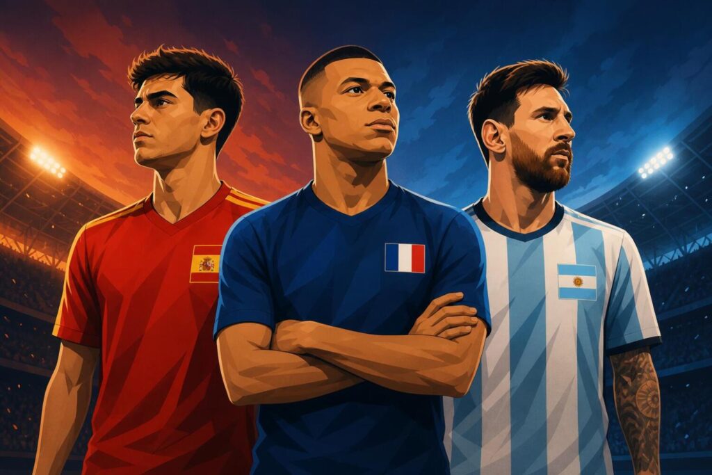 Mondiali 2026 favorite per la vittoria finale spagna francia argentina ...
